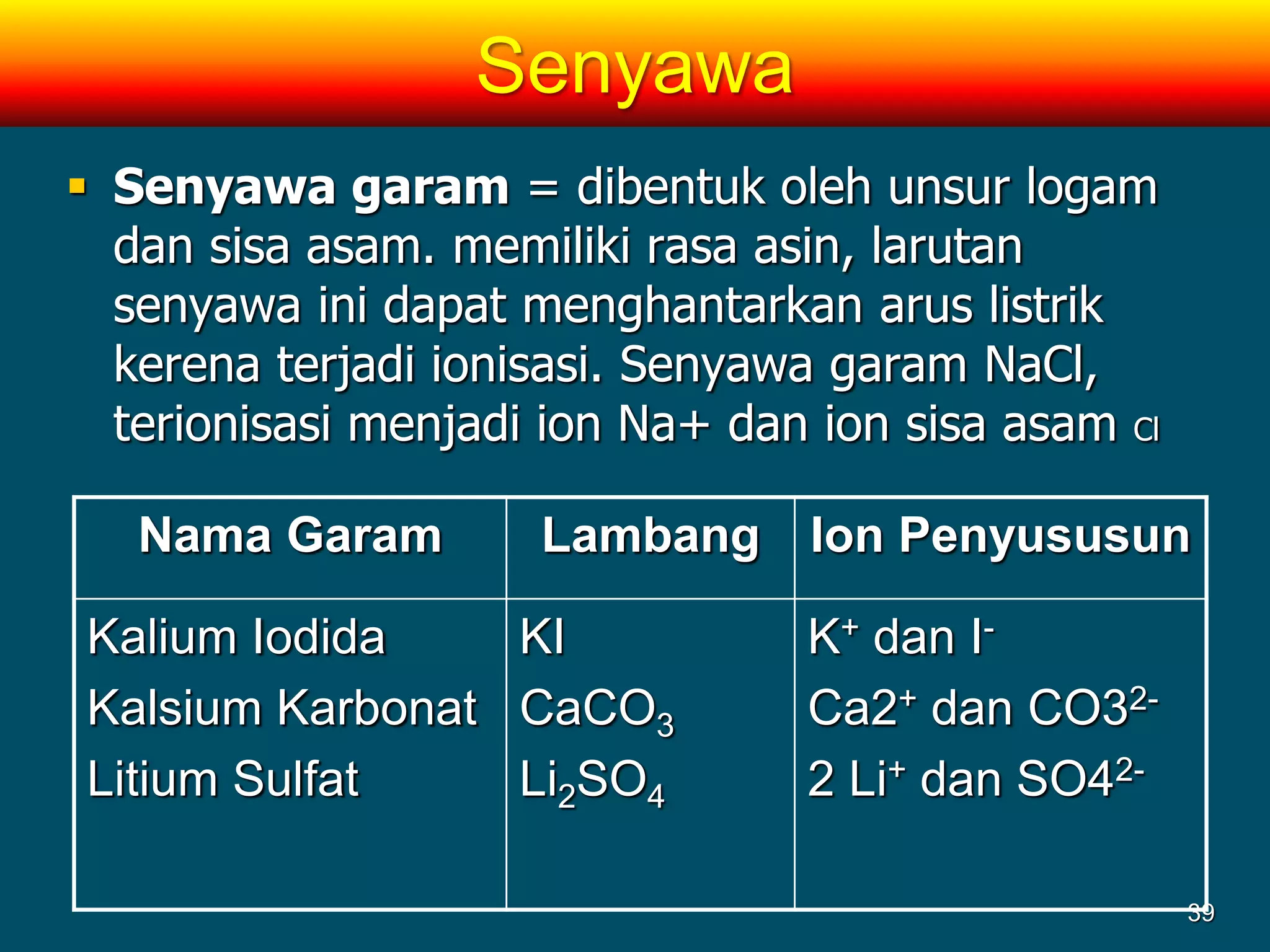 Unsur, senyawa, dan campuran (final) | PPTX