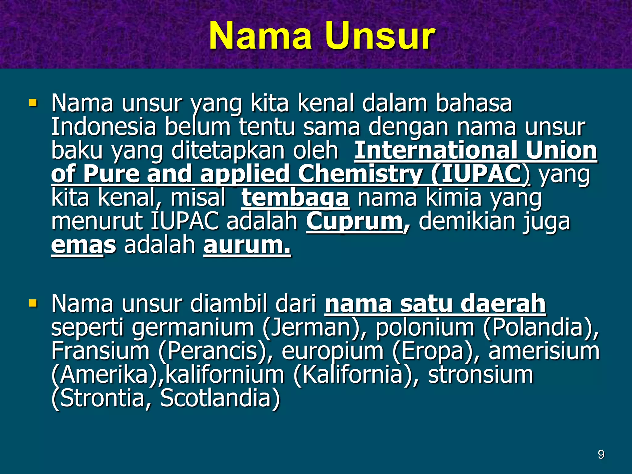 Unsur, senyawa, dan campuran (final) | PPTX