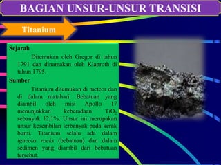 Unsur transisi,aris munandar | PPT