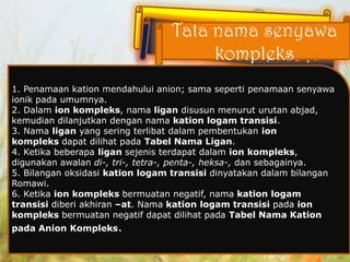 Unsur transisi kimia | PPTX