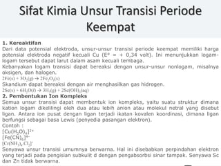 Unsur Transisi Periode 4 | PPTX