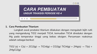 UNSUR-UNSUR TRANSISI PERIODE KE-4 | PPT