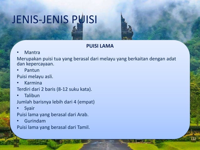 Unsur unsur puisi | PPT