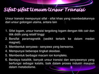 Unsur – unsur transisi | PPTX