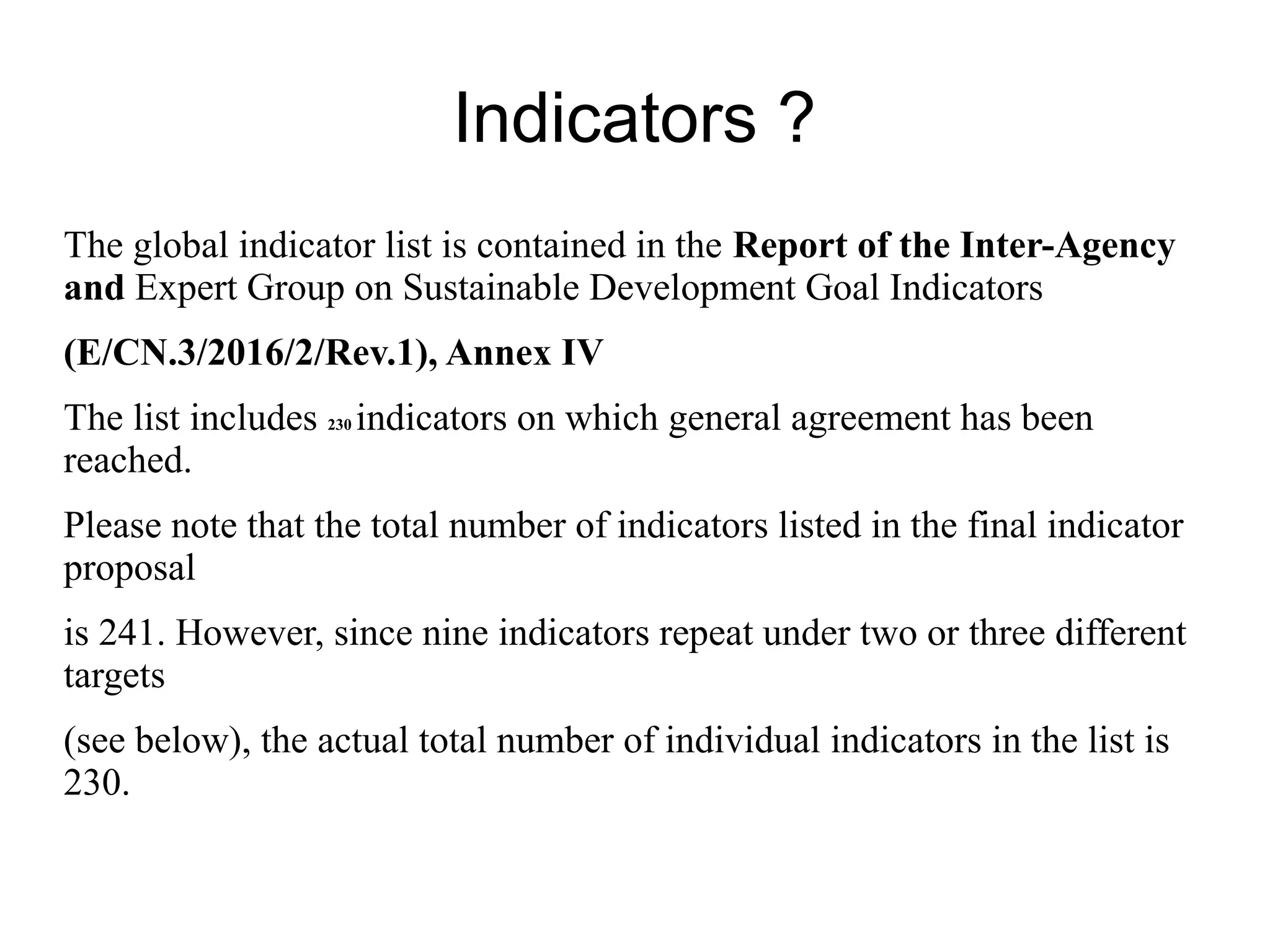 Un sustainable development goal indicators and HLPF 2018 | PPT