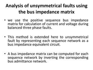 Unsymmetrical fault in transmission line | PPTX