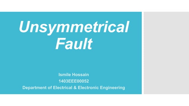 Unsymmetrical fault | PPTX | Weather | Science