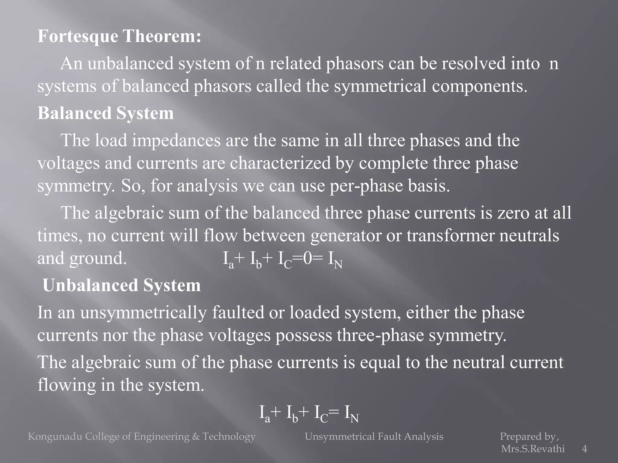 Unsymmetrical fault analysis | PDF