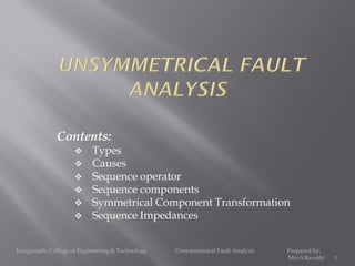 Unsymmetrical fault analysis | PDF