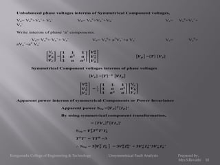 Unsymmetrical fault analysis | PDF