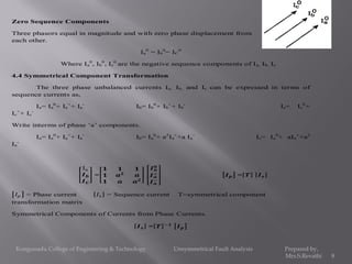 Unsymmetrical fault analysis | PDF