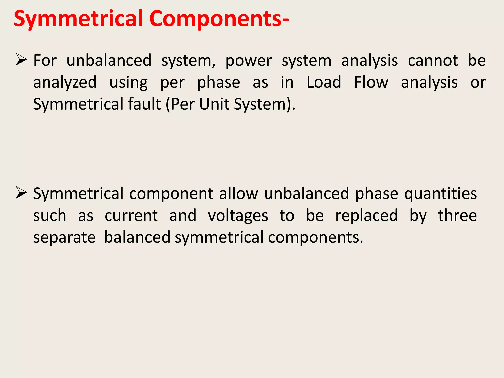 Unsymmetrical Fault Analysis | PPTX