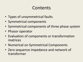 Unsymmetrical Fault Analysis | PPTX