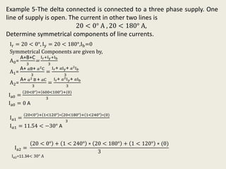 Unsymmetrical Fault Analysis | PPTX