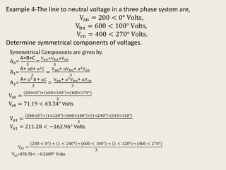 Unsymmetrical Fault Analysis | PPTX