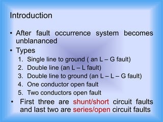 Unsymmetrical fault analysis 2003 final new 2007 | PPTX