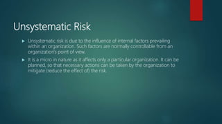 Unsystematic risk | PPTX