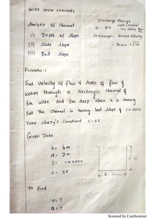 CE6403 APPLIED HYDRAULIC ENGINEERING UNIT I UNIFORM FLOW | PDF