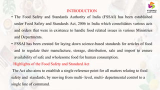 FSS and FSSAI Act | PPTX