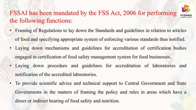 FSS and FSSAI Act | PPTX | Food Industry | Industries