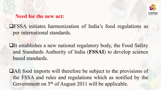 FSS and FSSAI Act | PPTX | Food Industry | Industries