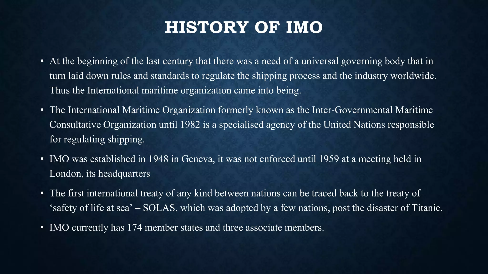 PowerPoint ppt on UNCTAD, IMO, IAPH | PPTX