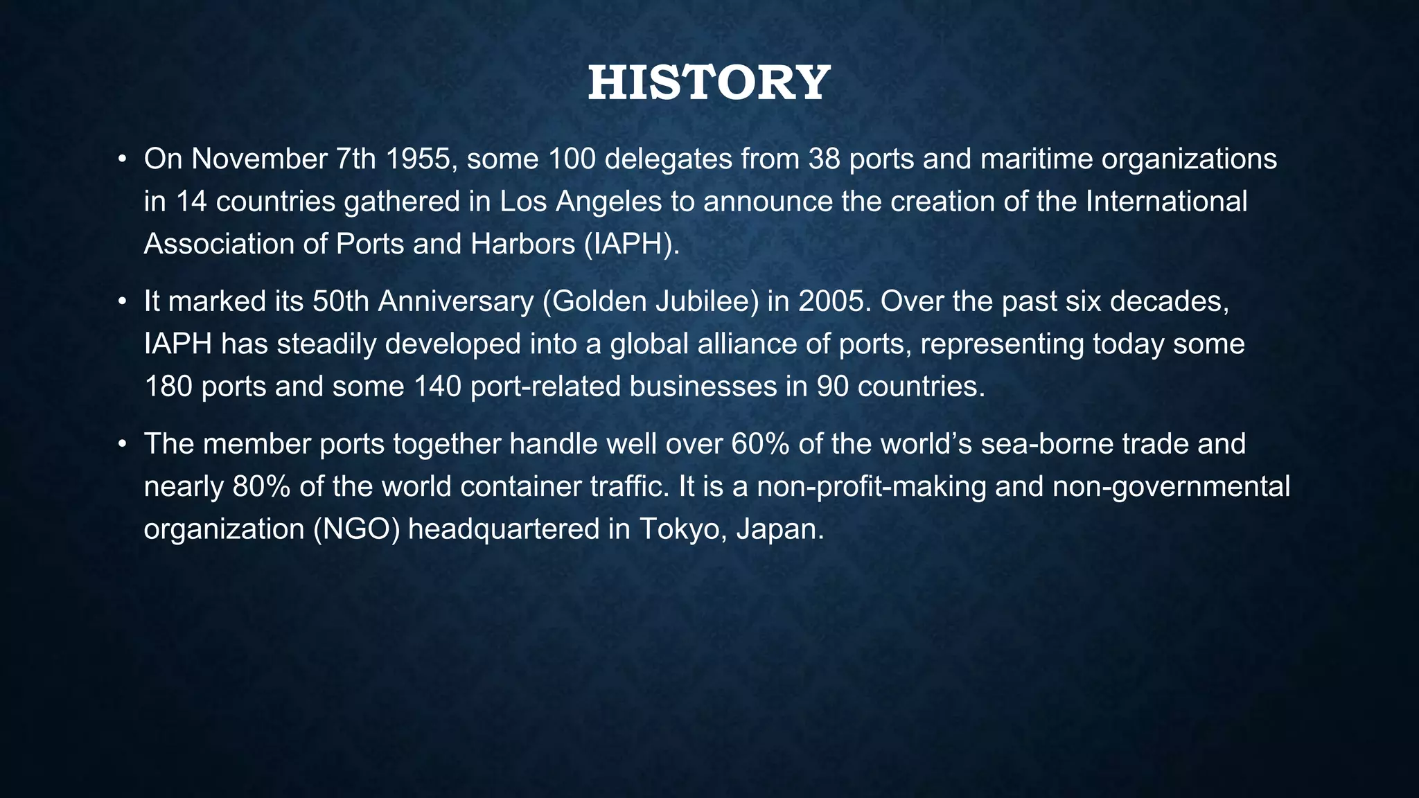 PowerPoint ppt on UNCTAD, IMO, IAPH | PPT