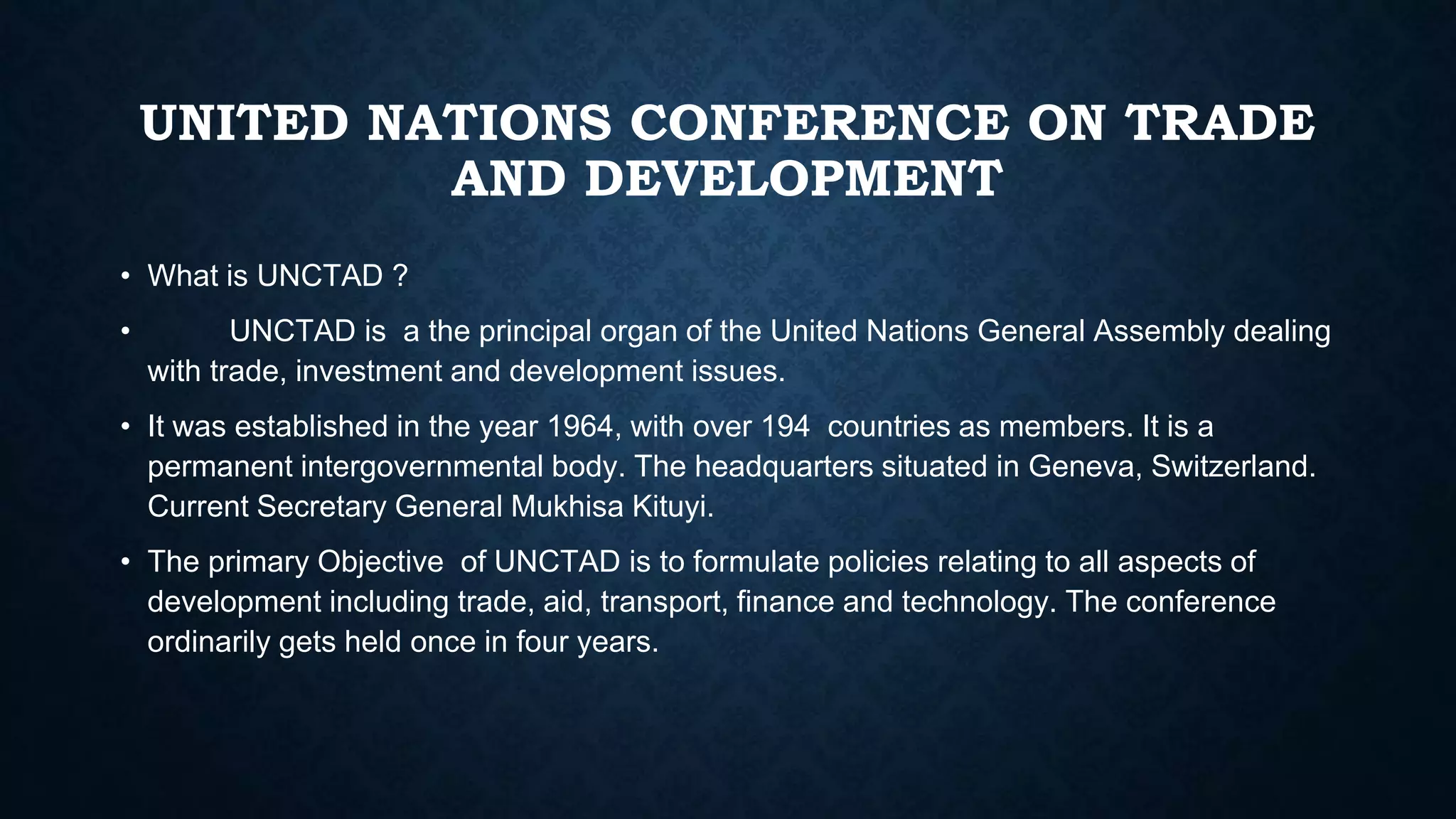 PowerPoint ppt on UNCTAD, IMO, IAPH | PPTX