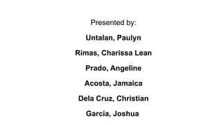 UNTALAN PAULYN, RIMAS CHARISSA LEAN, ACOSTA JAMAICA, PRADO ANGELINE ...