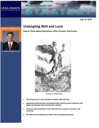 Untangling Skill And Luck | PDF