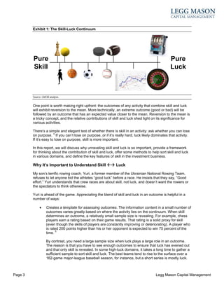 Untangling Skill And Luck | PDF