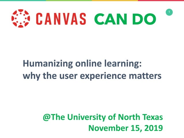 Humanizing online learning: why the user experience matters | PPT