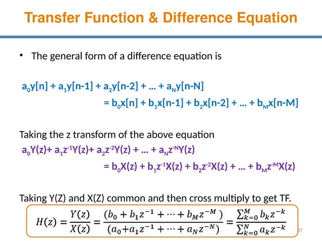 unit- 1 z transform-ppt detail study an | PPT