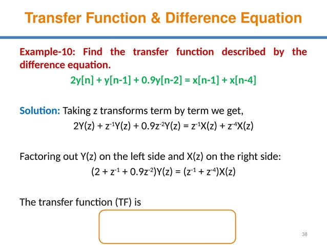 unit- 1 z transform-ppt detail study an | PPT