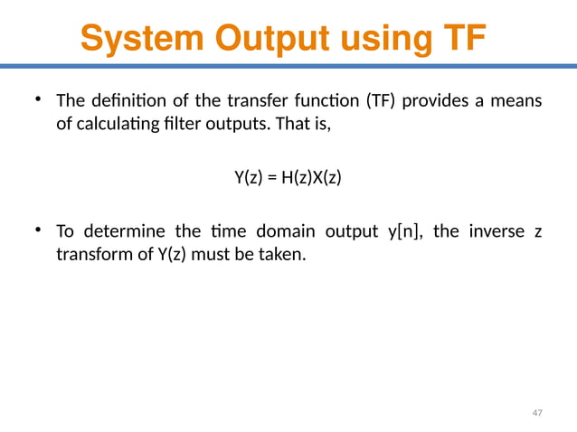 unit- 1 z transform-ppt detail study an | PPT