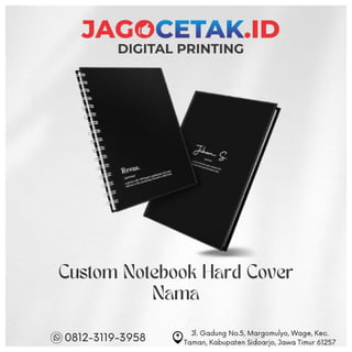 Cetak Custom Notebook Hard Cover Di Jago Cetak | PDF