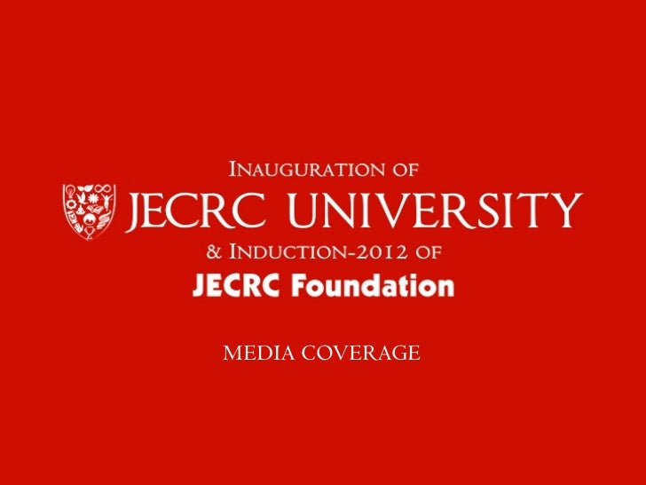 JECRC University Inauguration Media Coverage