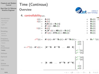 Classical and Modern Control Theory | PPT