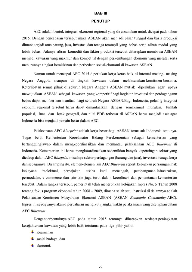 Makalah Asean Ekonomi Comunity (AEC) | PDF