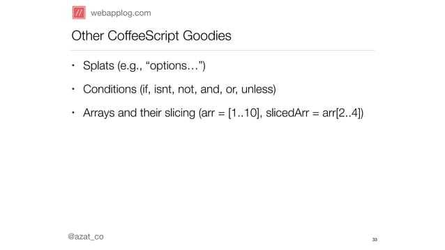 CoffeeScript: The Good Parts | PPT