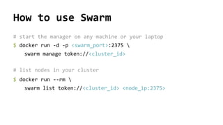 Docker Clustering - Batteries Included | PDF