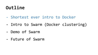 Docker Clustering - Batteries Included | PDF