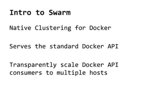 Docker Clustering - Batteries Included | PDF