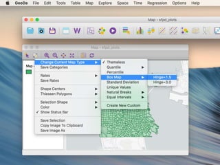 CartoDB fans: GeoDa1.8 provides extra power of spatial analysis | PPTX