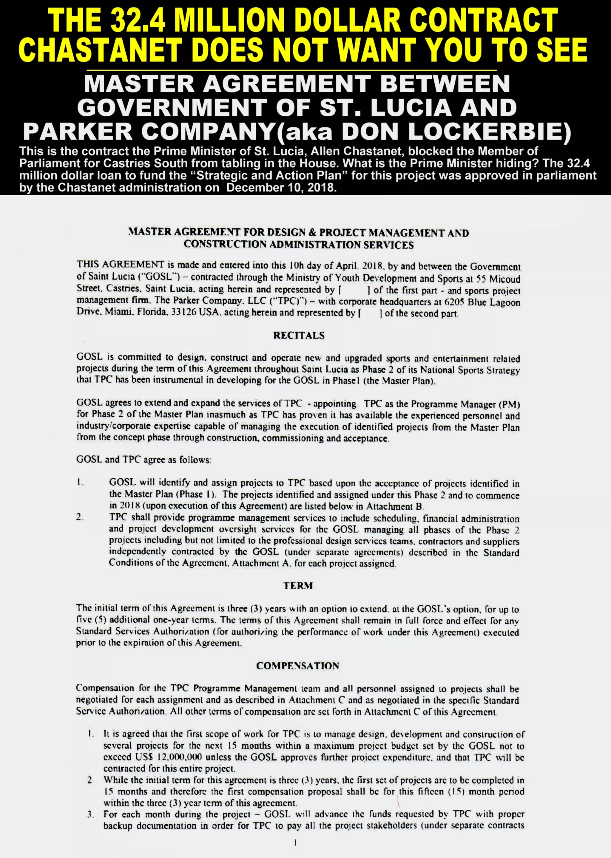 CONTRACT: GOSL - PARKER COMPANY(DON LOCKERBIE) | PDF