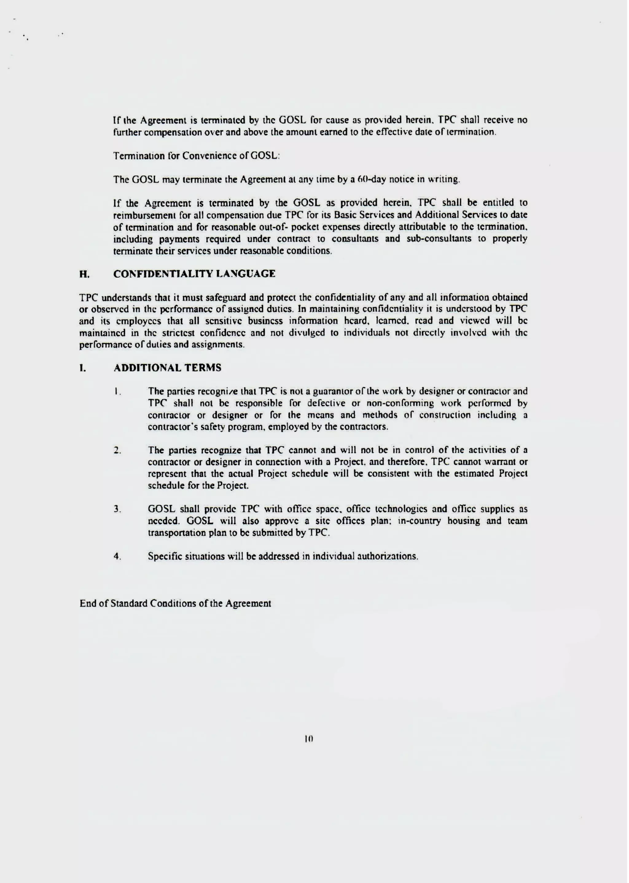 CONTRACT: GOSL - PARKER COMPANY(DON LOCKERBIE) | PDF