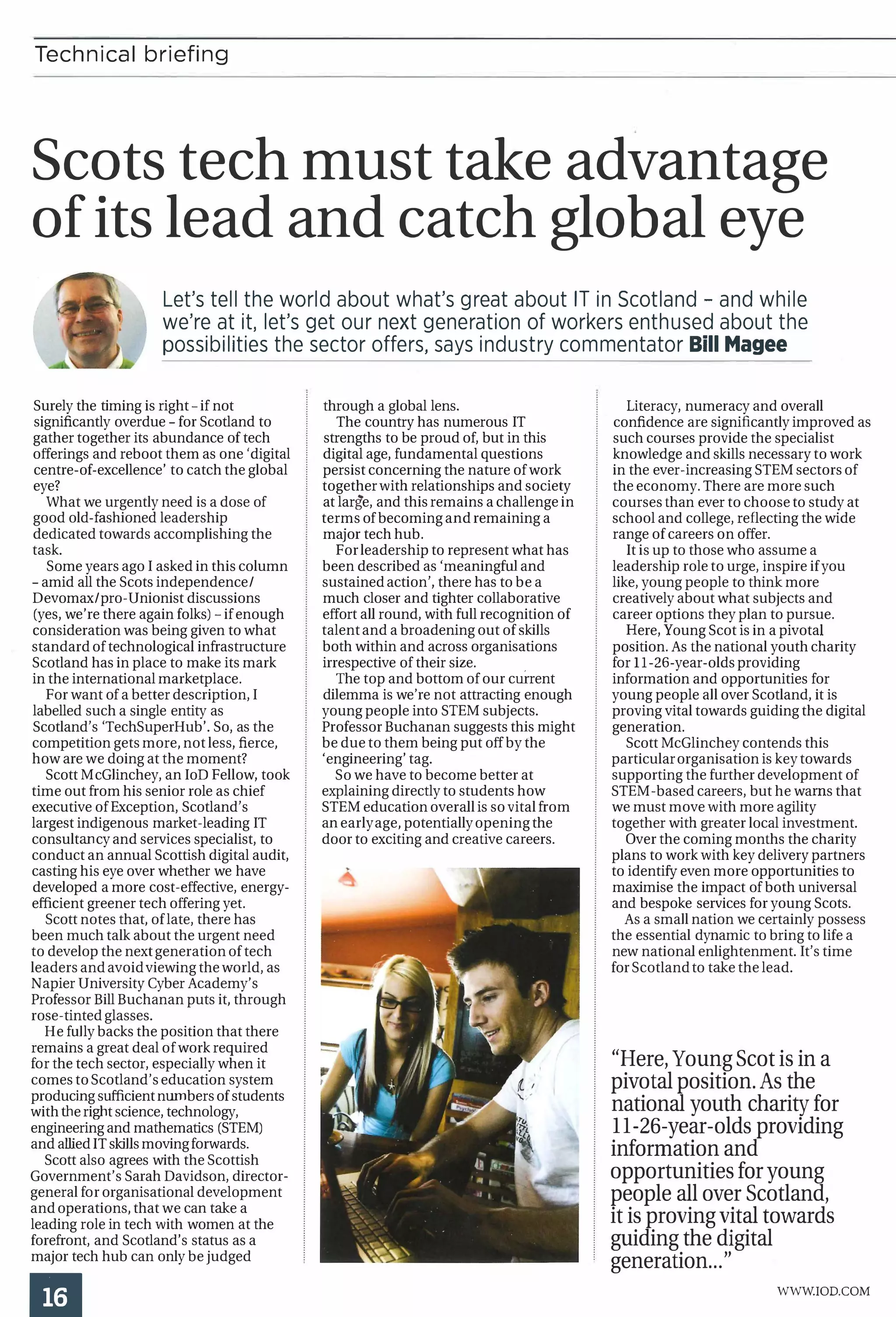 "Scottish technology must take advantage of its lead and catch a global ...