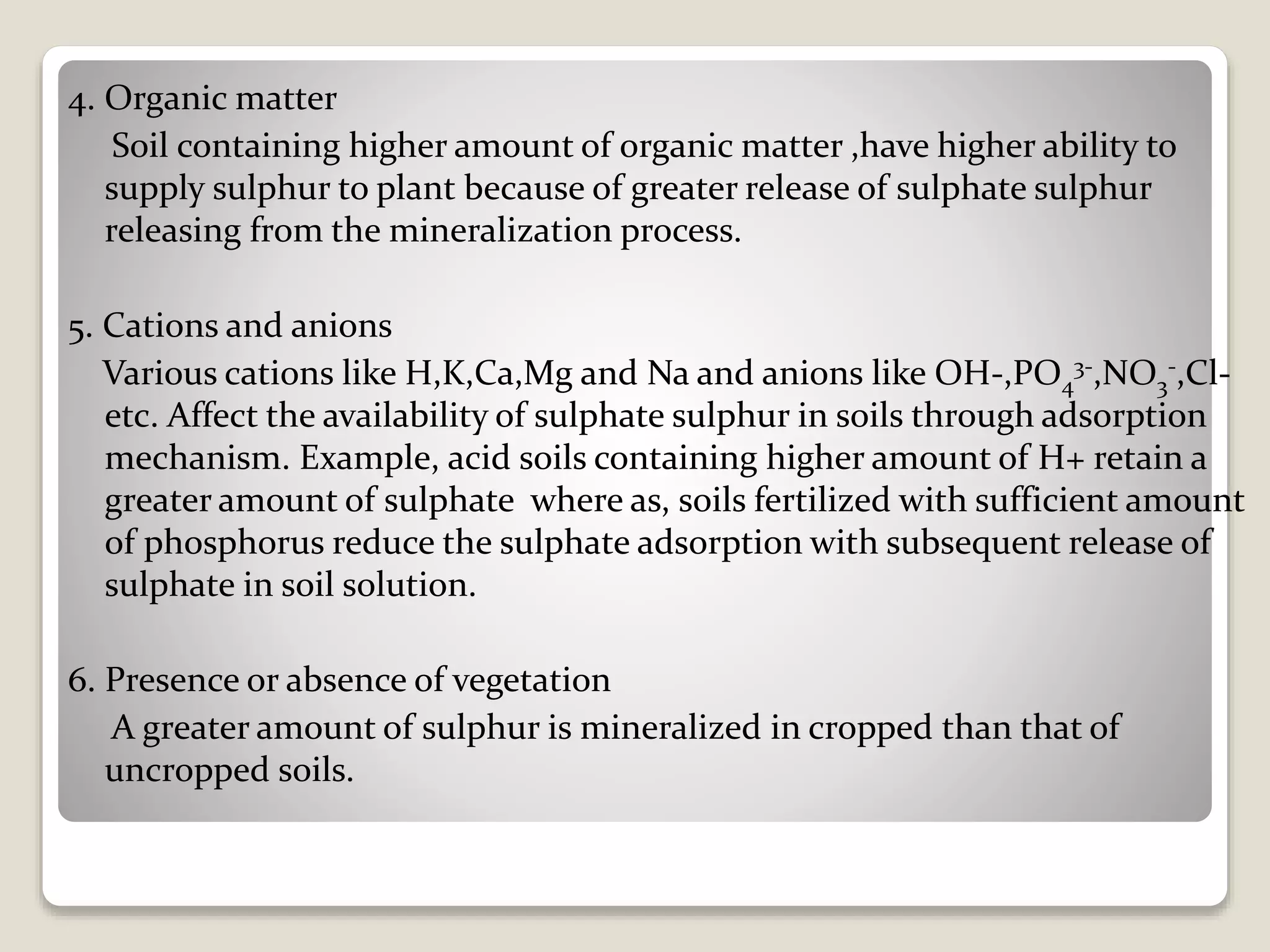 sulfur fertilizer source and forms | PPTX