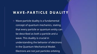 QUANTUM MECHANICAL MODEL OF THE ATOM 20231204 | PPT