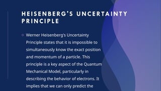 QUANTUM MECHANICAL MODEL OF THE ATOM 20231204 | PPTX